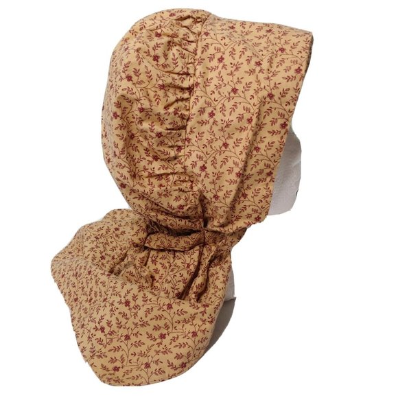 Handmade | Accessories | Vintage Handmade Girls Young Woman Bonnet Tan ...
